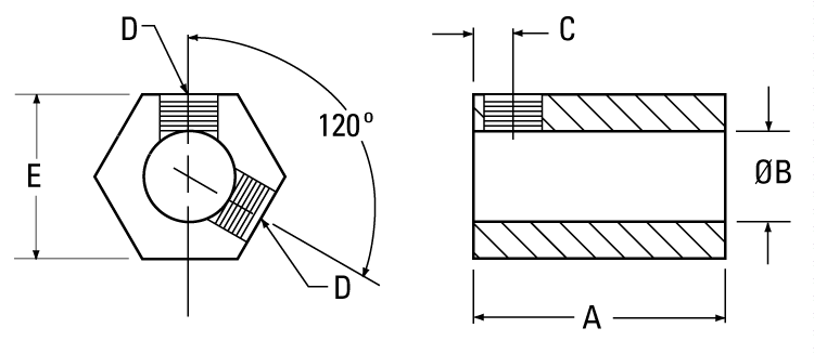 HEXHUB-23D - Linear Unit, BRAKE HUB. | Thomson